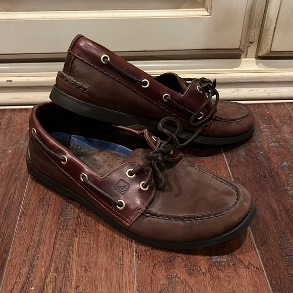Sperry | Shoes | Vintage Sperry Topsider Mens Leather Boat Shoes Wgold ...